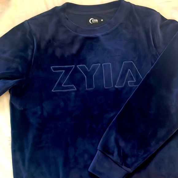 ZYIA | Tops | Zyia Velour Sweatshirt | Poshmark